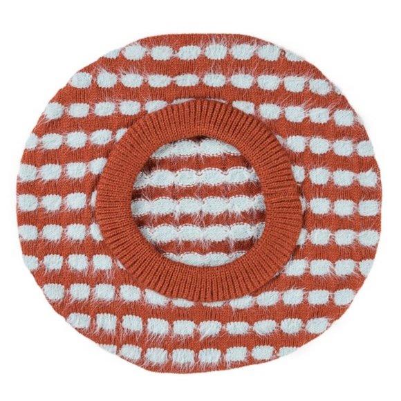 Verloop | Accessories | Verloop Faux Fur Bubble Dot Knit Beret Hat ...